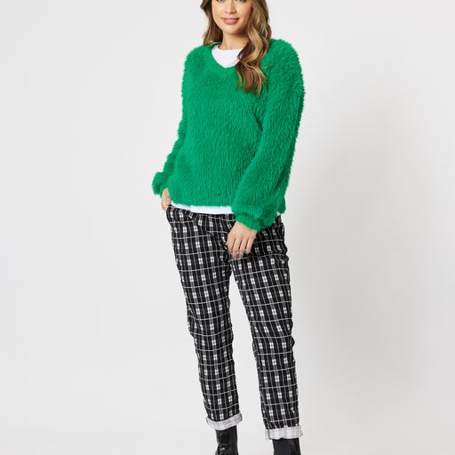Jumper - Fuzzy V Neck – Juicy Secrets